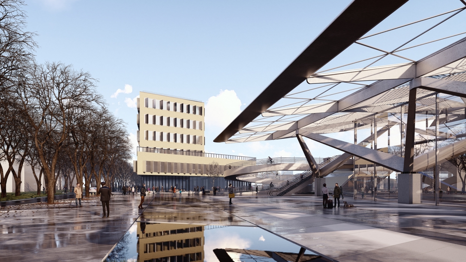 archiweb.cz - Vilnius Railway Station Complex, Central Station Square ...