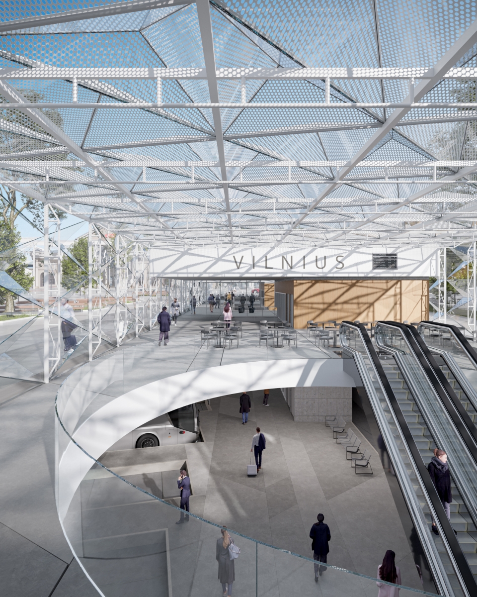 archiweb.cz - Vilnius Railway Station Complex, Central Station Square ...
