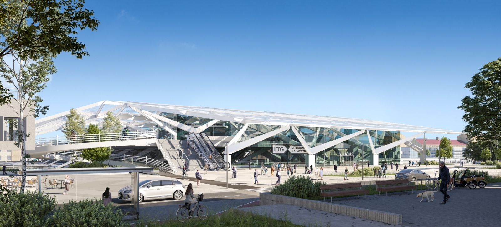 archiweb.cz - Vilnius Railway Station Complex, Central Station Square ...