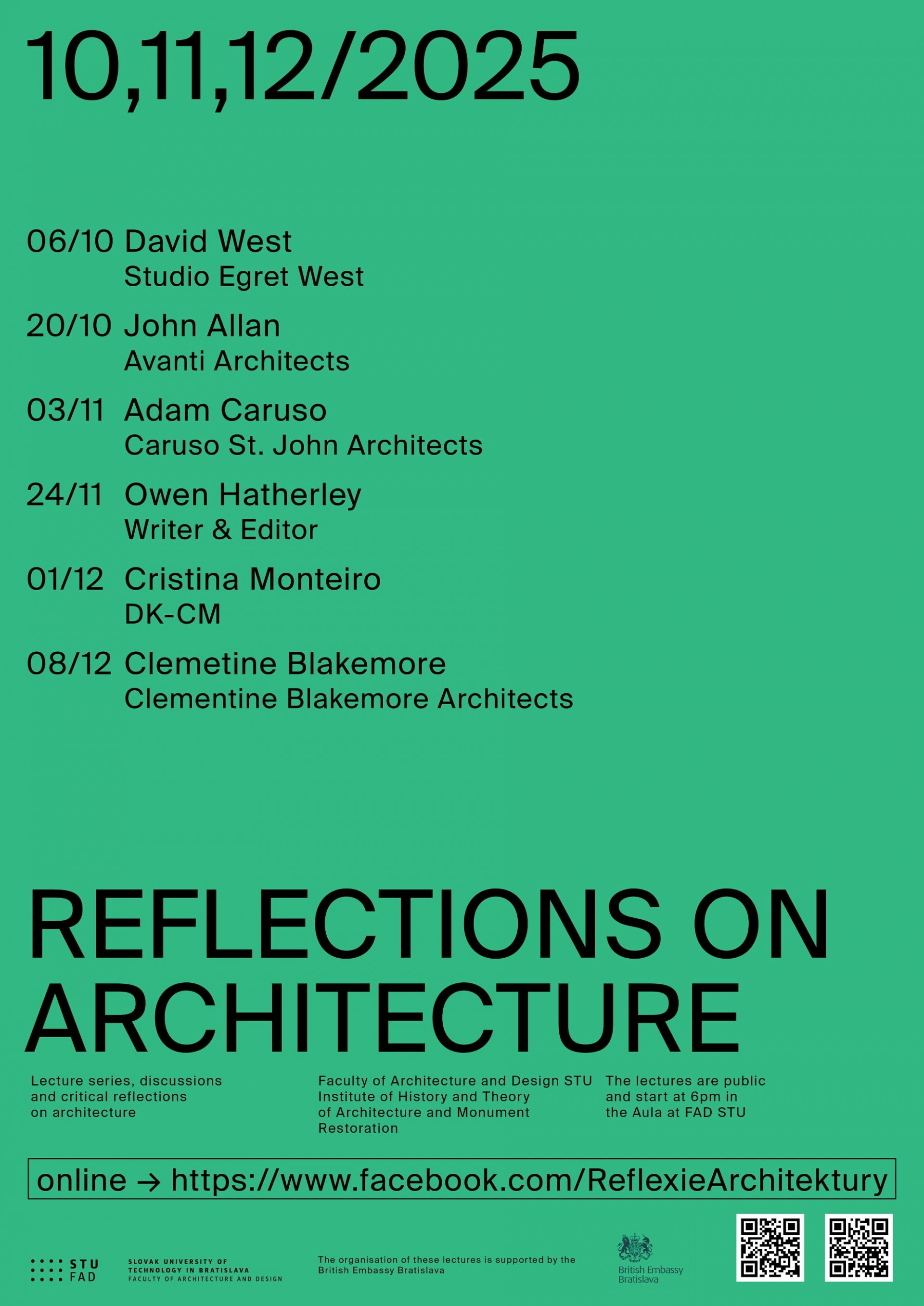 archiweb.cz - Reflexie architektúry 2025 - přednáškový cyklus na STU BA